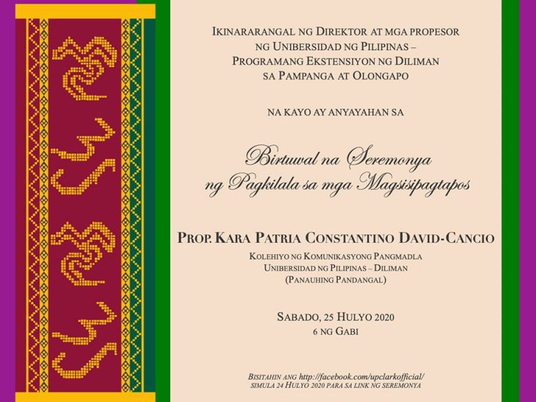 Recognition Rites - University of the Philippines Diliman