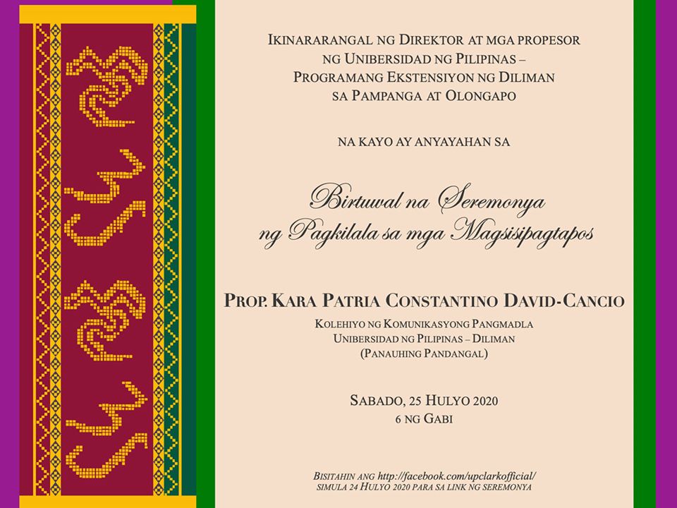 Recognition Rites - University of the Philippines Diliman