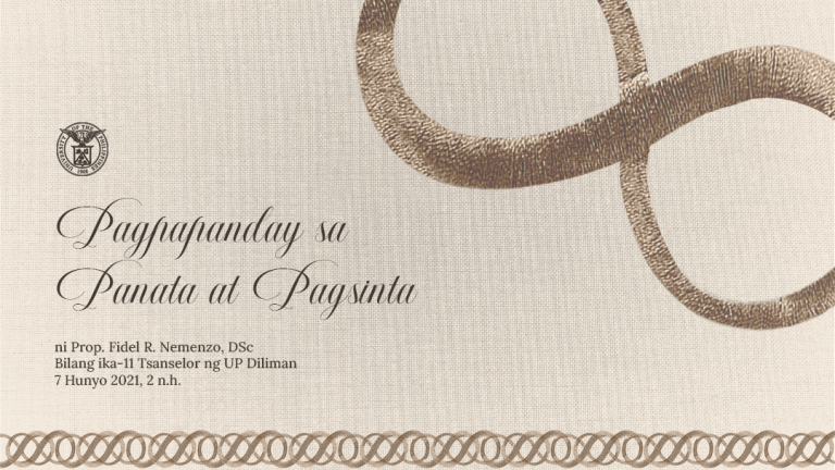 Pagpapanday sa Panata at Pagsinta - University of the Philippines Diliman