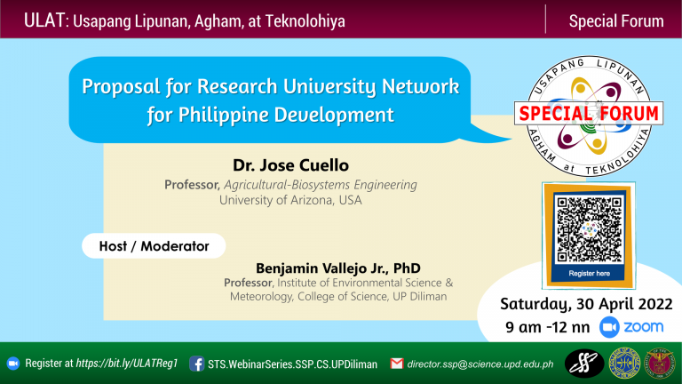 Proposal for Research University Network for Philippine Development ...
