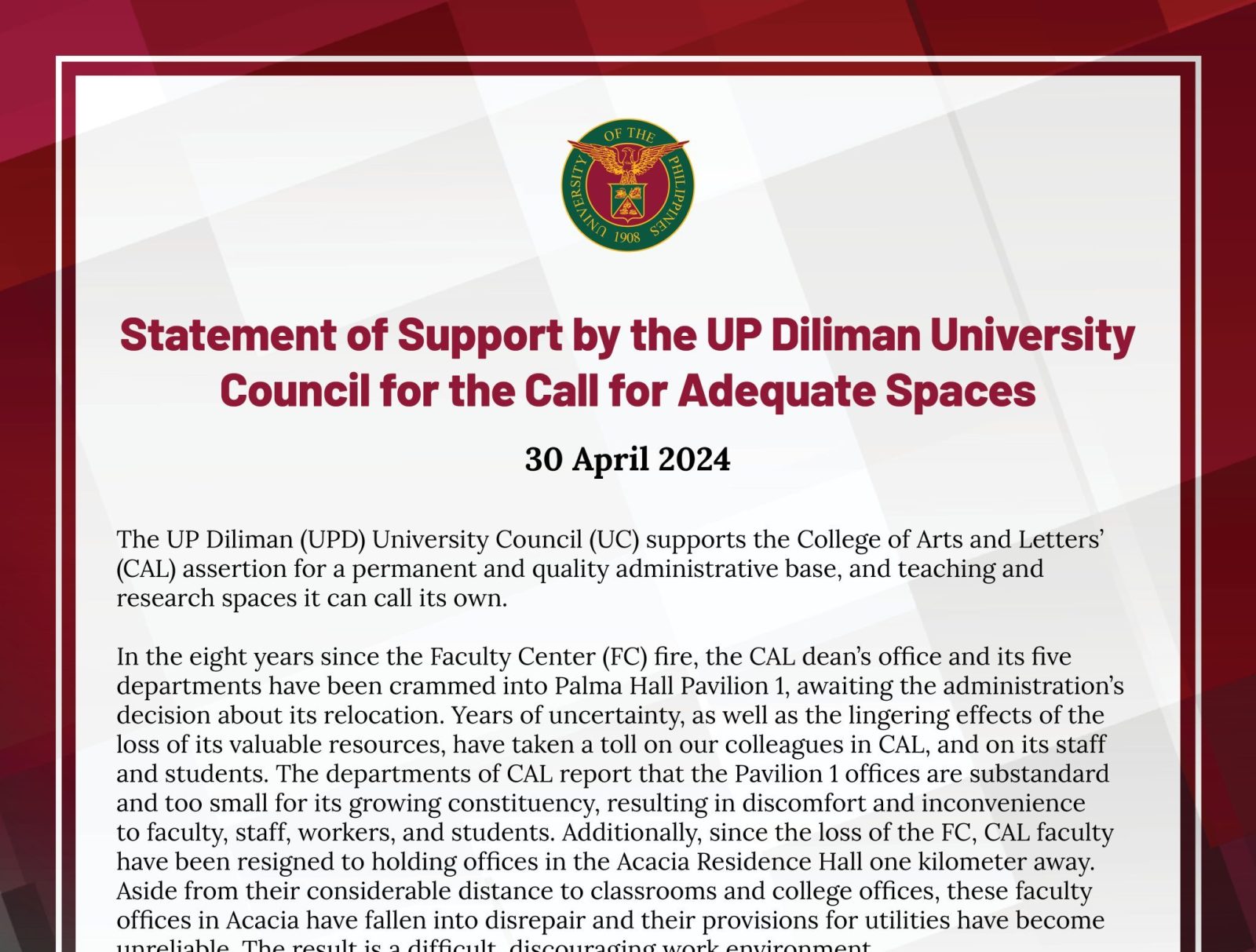 Statement by the Faculty of UP Diliman Artificial Intelligence (AI ...