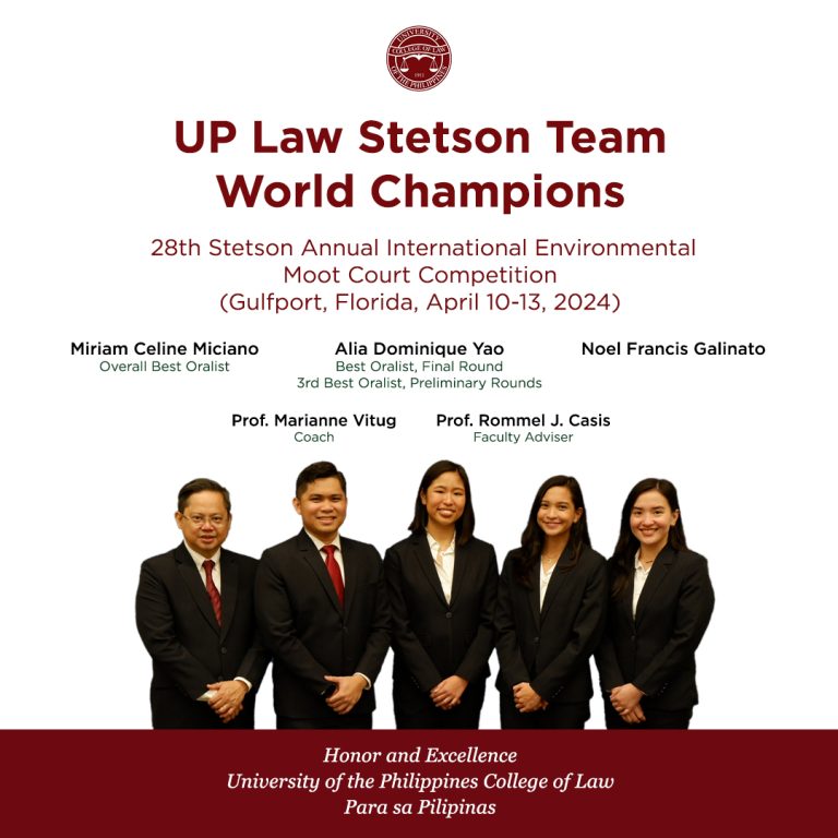 UP Law is champion of 28th Stetson - University of the Philippines Diliman