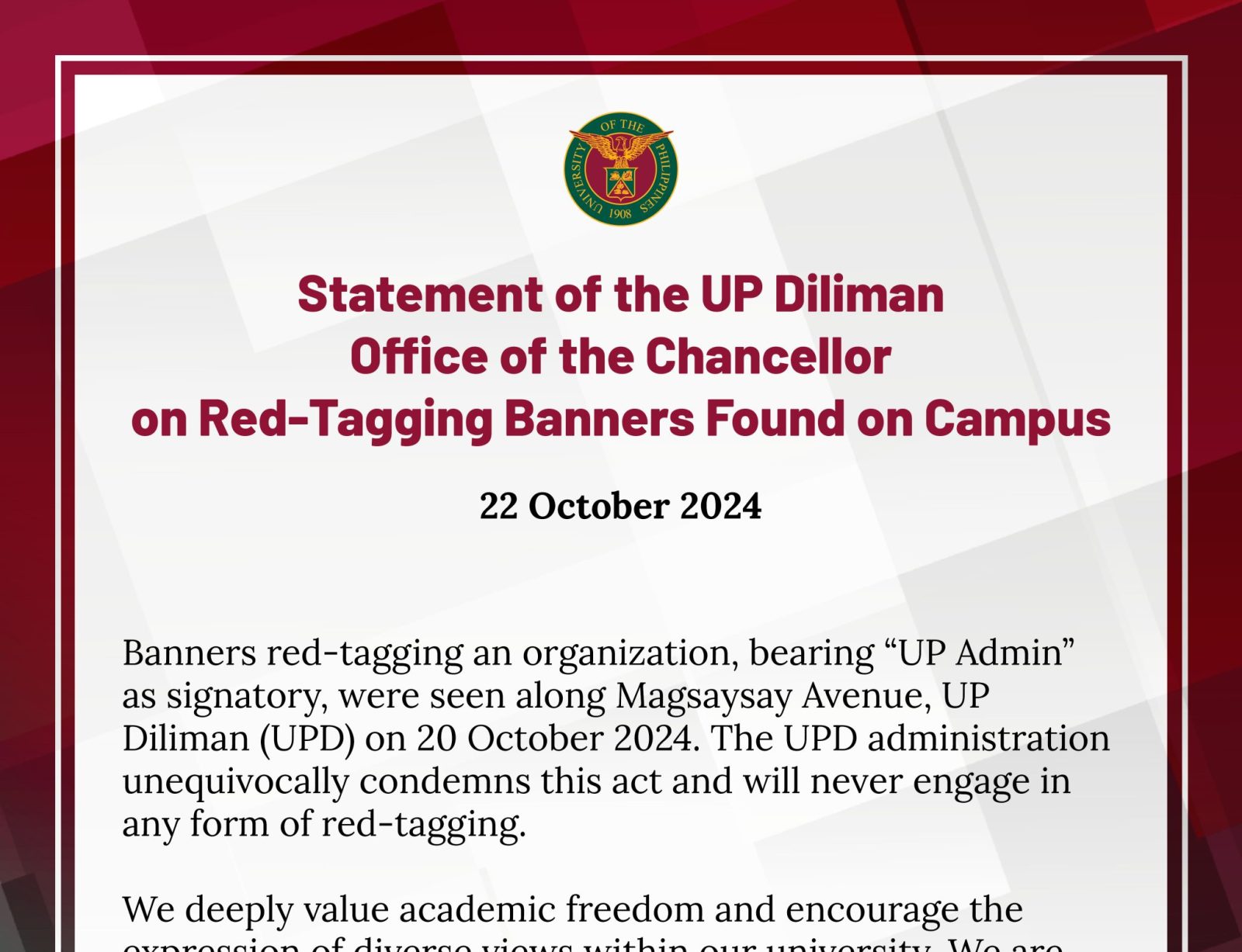 Statement by the Faculty of UP Diliman Artificial Intelligence (AI ...
