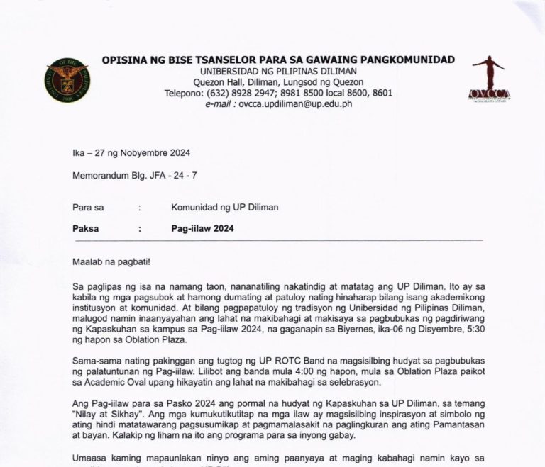 Memorandum No. RLJ-23-01: UP Diliman Vehicle Sticker Application and Request for UPD Gate Pass ...